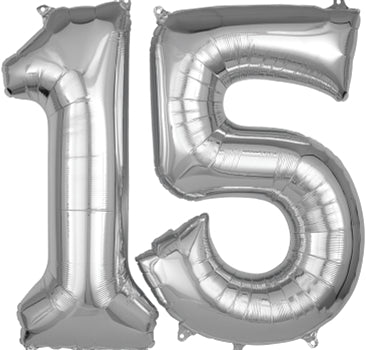 Numero 15 Plata (86cm) – Balloon City